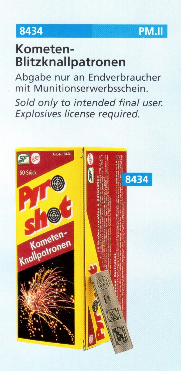 FEUERWERK.net Datenbank | Weco Feuerwerk Kometen-Blitzknallpatrone ...