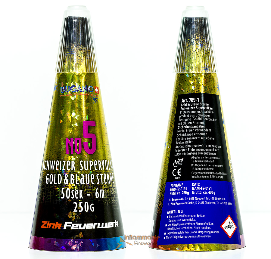 FEUERWERK.net Datenbank | Zink-Feuerwerk Schweizer Supervulkan No. 5 (Bugano)