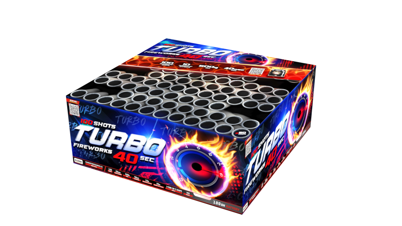 FEUERWERK.net Datenbank | Klasek Trading 100 Shots Turbo Fireworks 40 ...