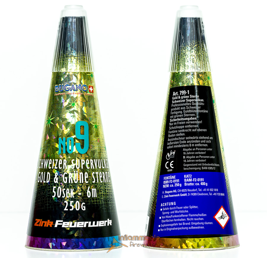 FEUERWERK.net Datenbank | Zink-Feuerwerk Schweizer Supervulkan No. 9 (Bugano)