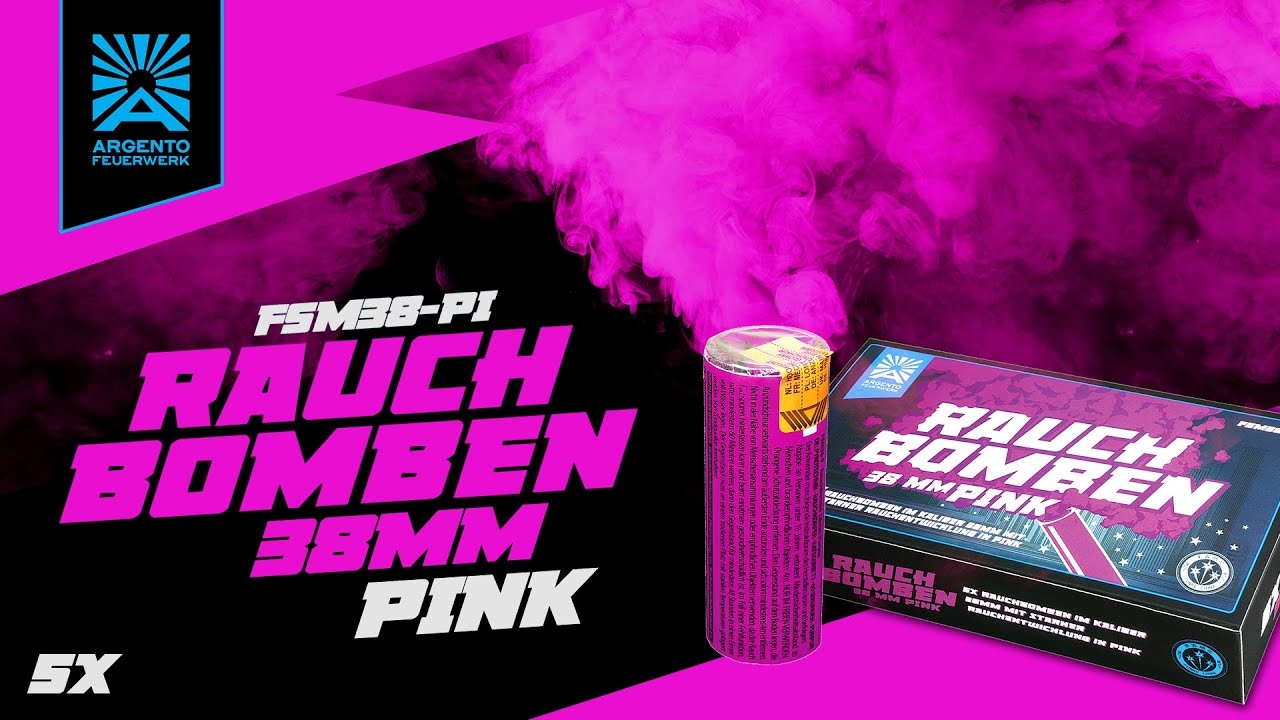 FEUERWERK.net Datenbank | Argento Rauchbomben 38mm Pink (5er Set)