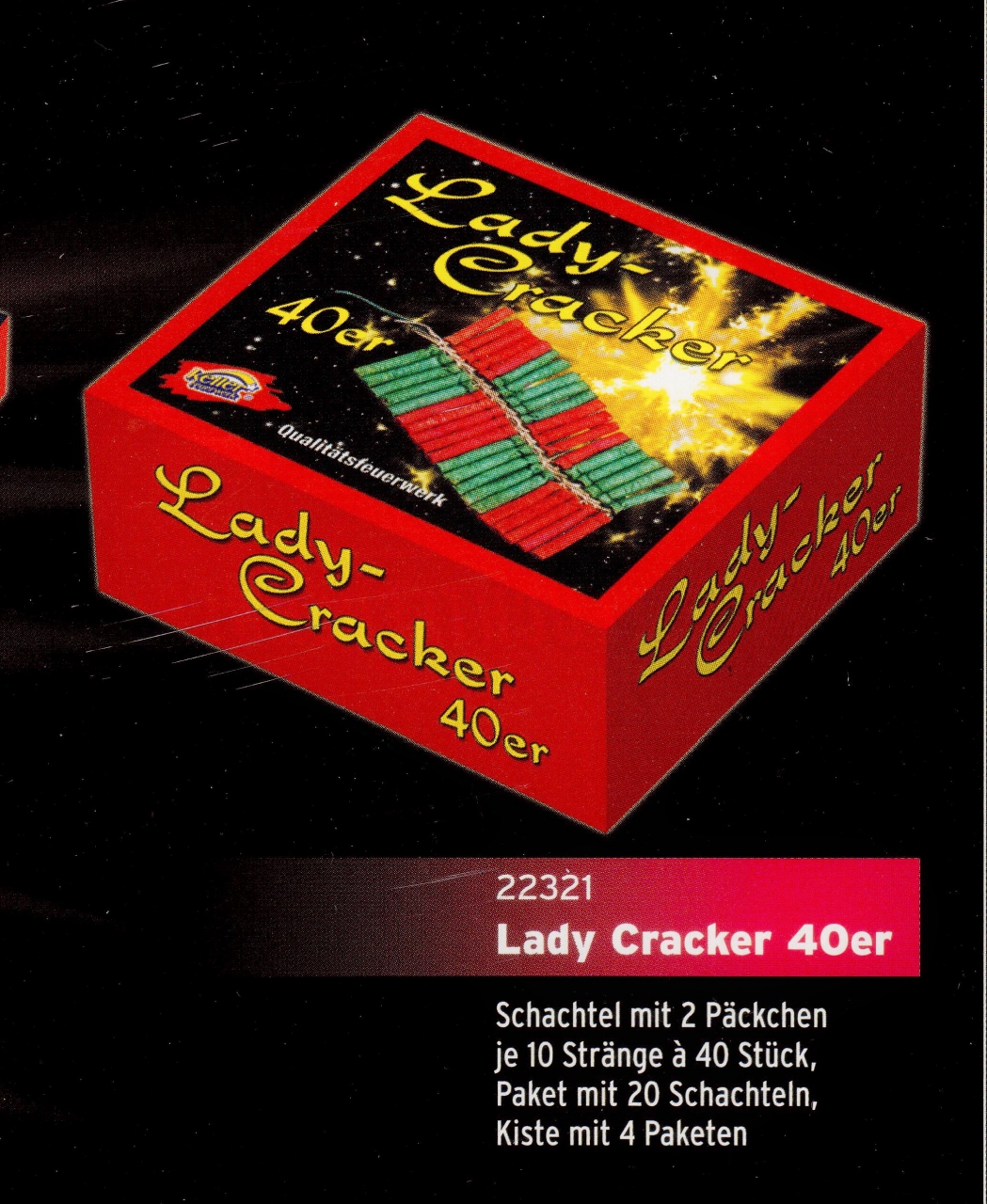 FEUERWERK.net Datenbank | Keller Feuerwerk Lady Cracker