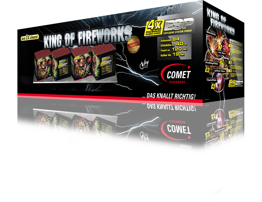 FEUERWERK.net Datenbank | Comet Feuerwerk King of Fireworks