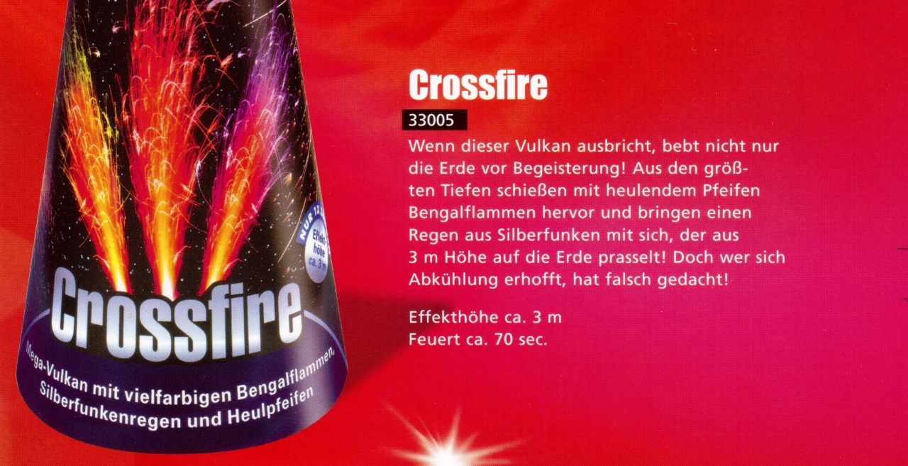 FEUERWERK.net Datenbank | Comet Feuerwerk Crossfire
