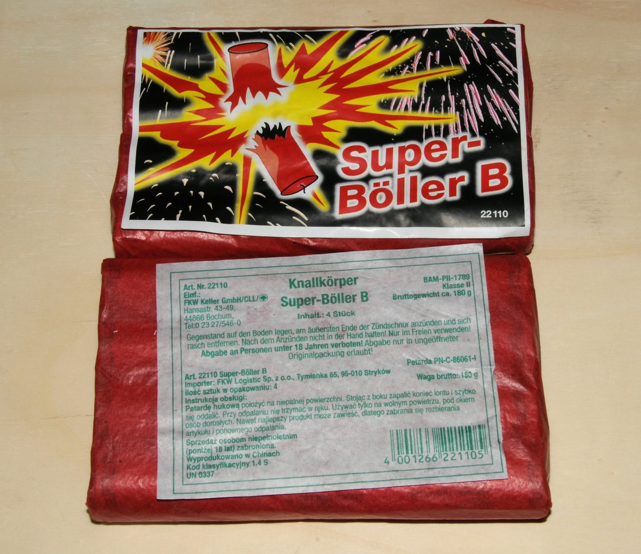 FEUERWERK.net Datenbank | Keller Feuerwerk Super-Böller B