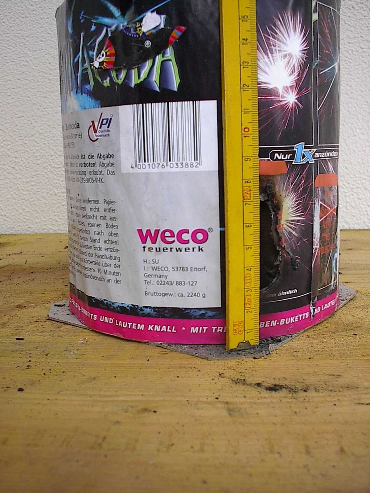 FEUERWERK.net Datenbank | Weco Feuerwerk Barracuda